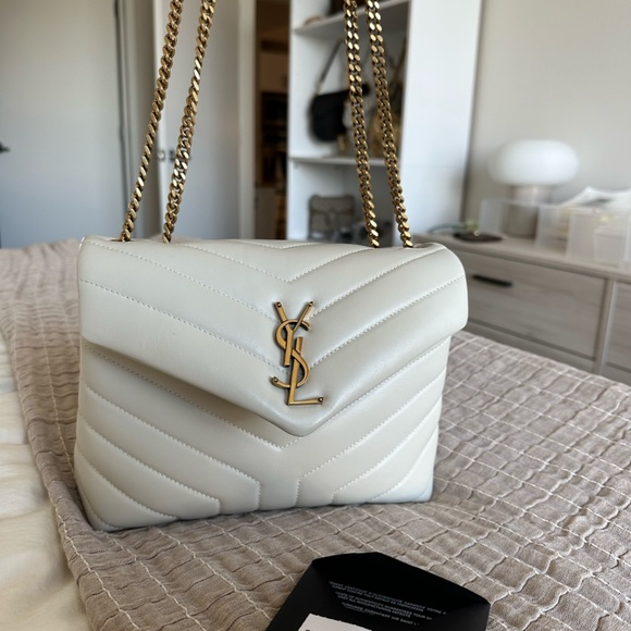 Yves Saint Laurent | Bags | Ysl Small Lou Lou Shoulder Bag Blanc ...